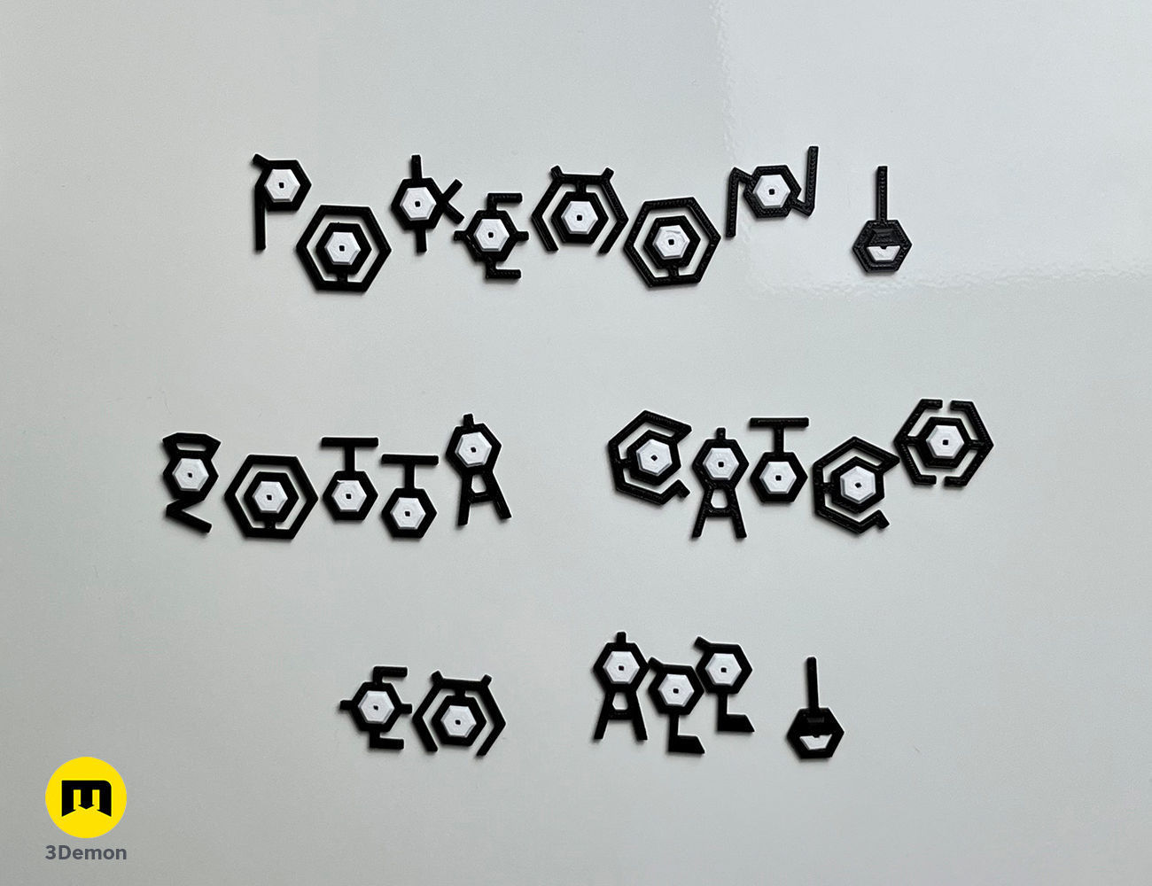Unown Alphabet Low Poly Pokemon 3D model 3D printable | CGTrader