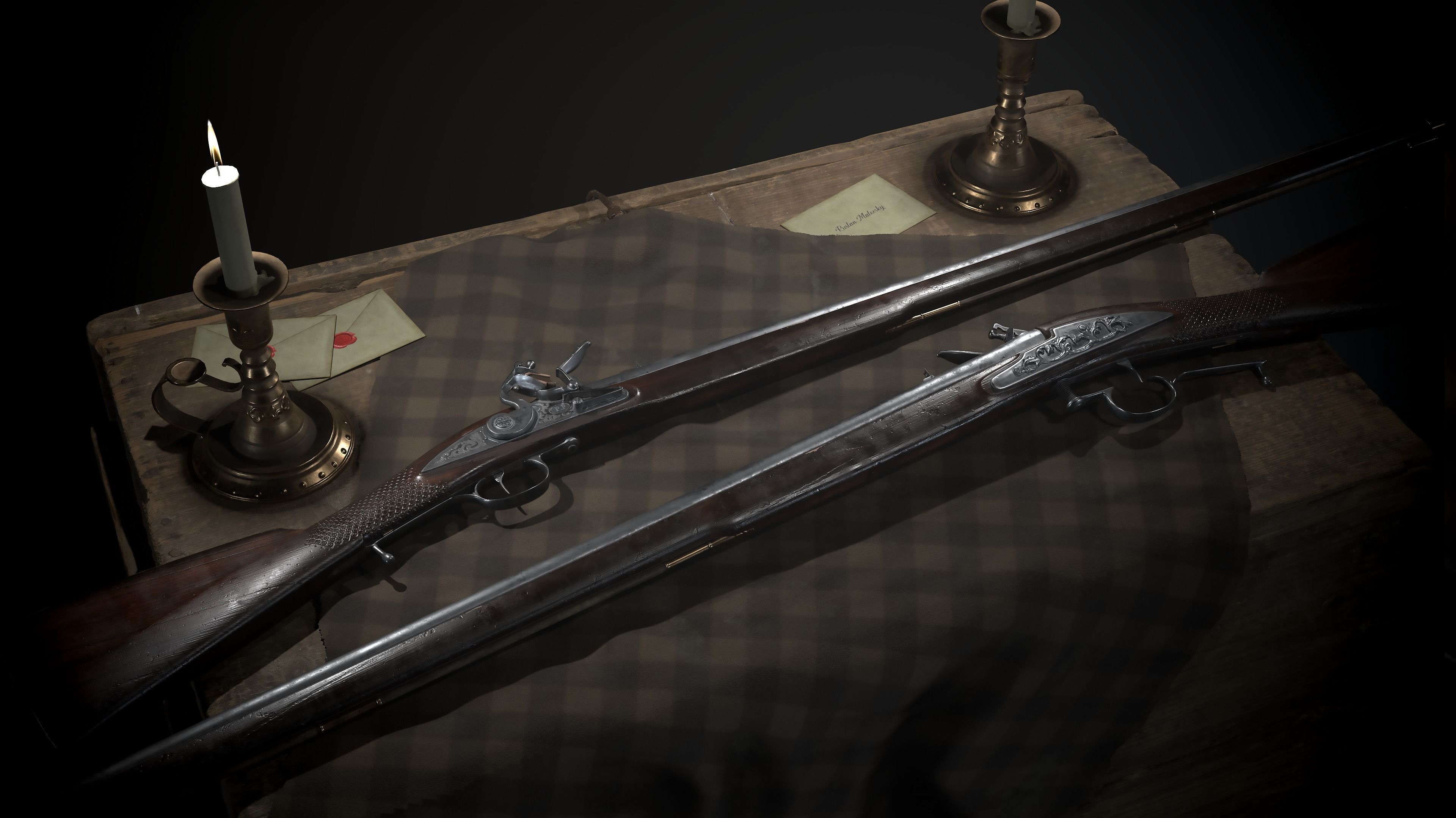 3D model Shotgun Ferguson rifle 1770 VR / AR / low-poly | CGTrader