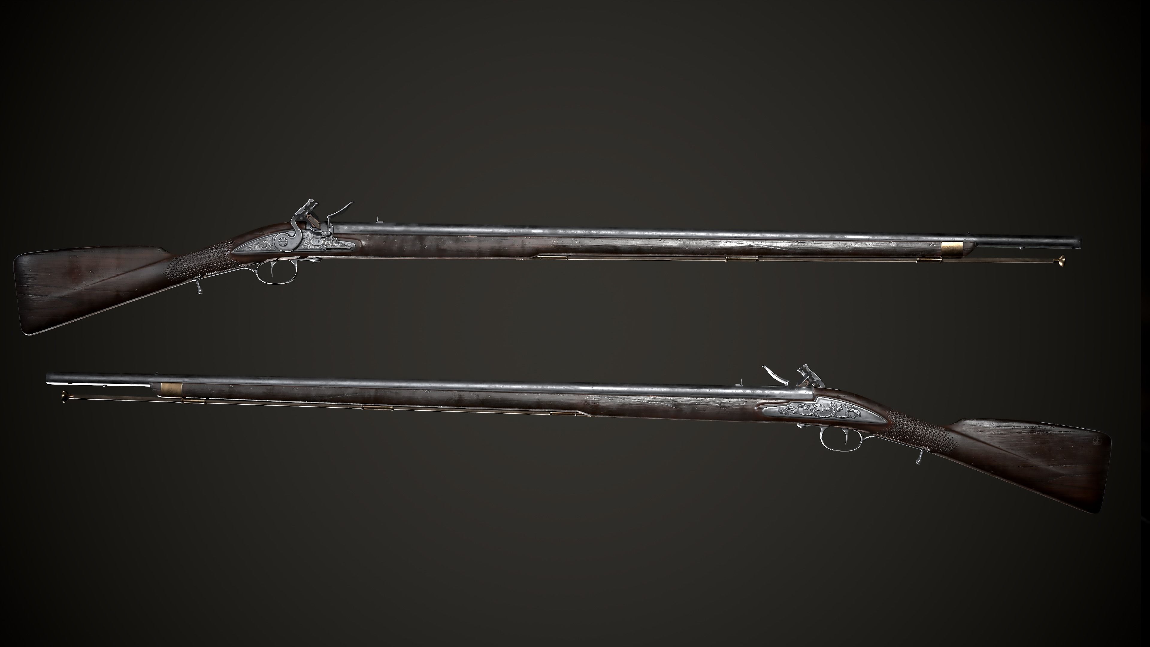 3D model Shotgun Ferguson rifle 1770 VR / AR / low-poly | CGTrader