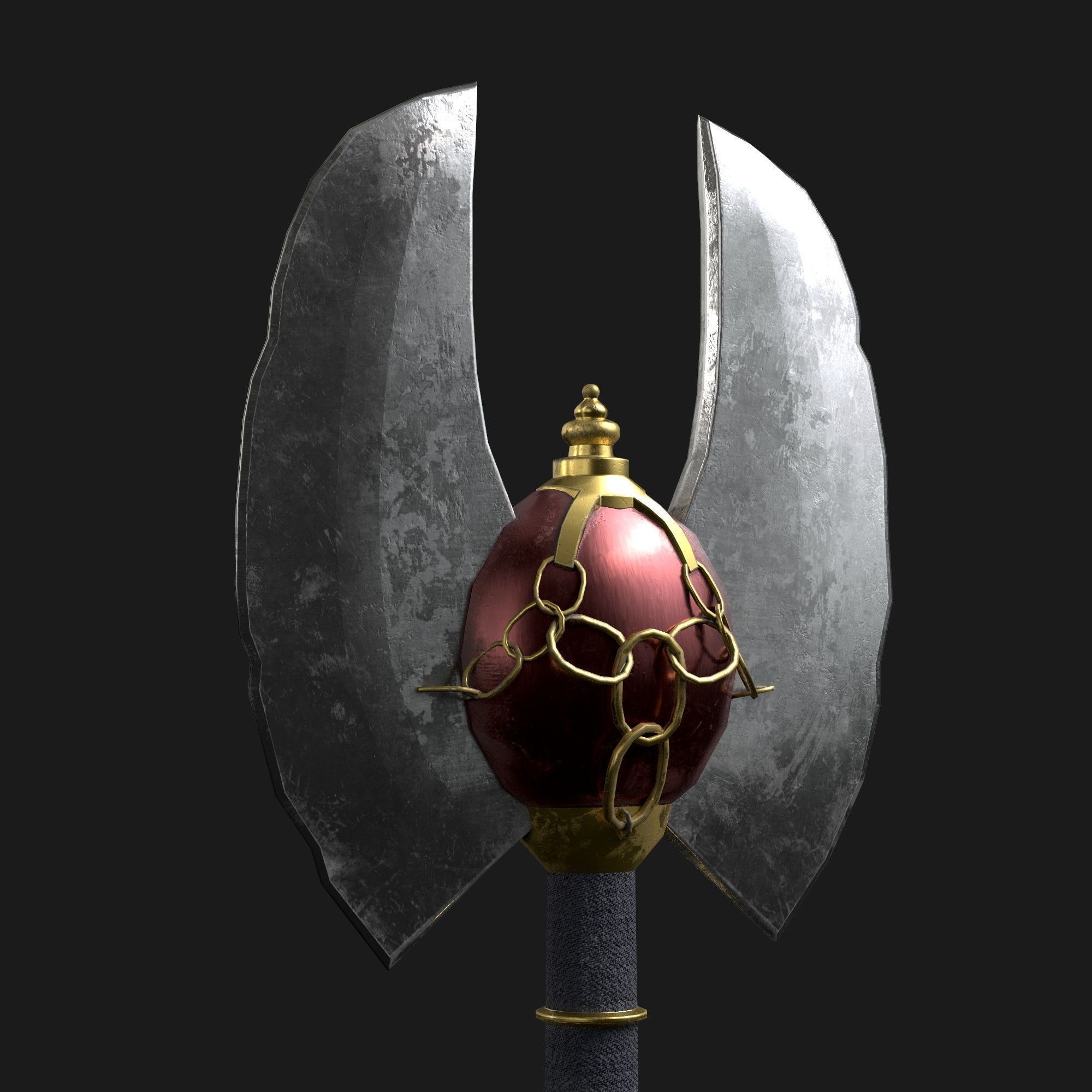 3D model Diablo Inspired Messerschimidt - Double Axe VR / AR / low-poly ...