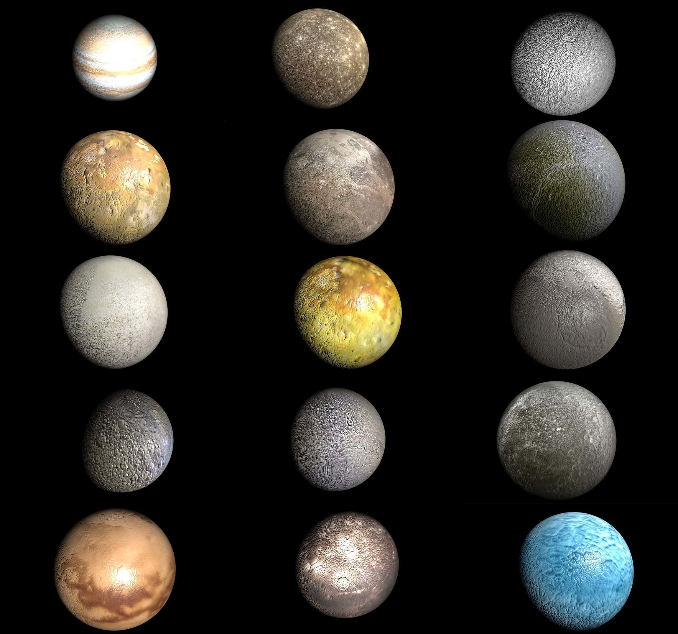 Moons of Saturn Collection 3D model | CGTrader