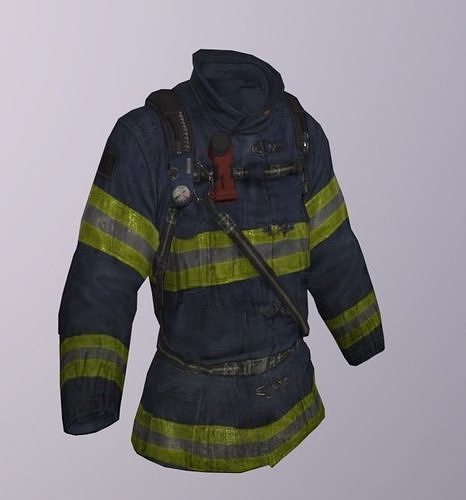 3D model Fireman Clothes Top VR / AR / low-poly | CGTrader