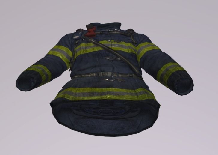 3D model Fireman Clothes Top VR / AR / low-poly | CGTrader