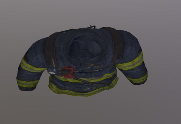 3D model Fireman Clothes Top VR / AR / low-poly | CGTrader