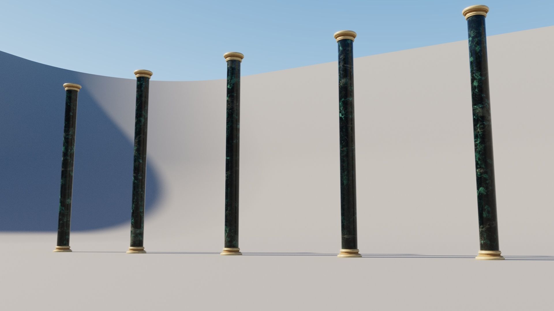 Marble Pillars free VR / AR / low-poly 3D model | CGTrader