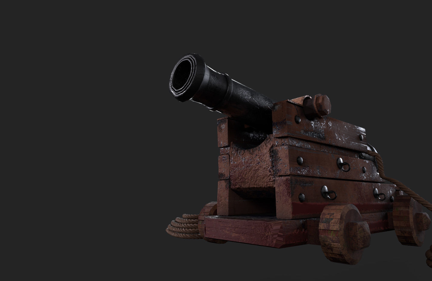 3D model cannon LOW poly asset VR / AR / low-poly | CGTrader