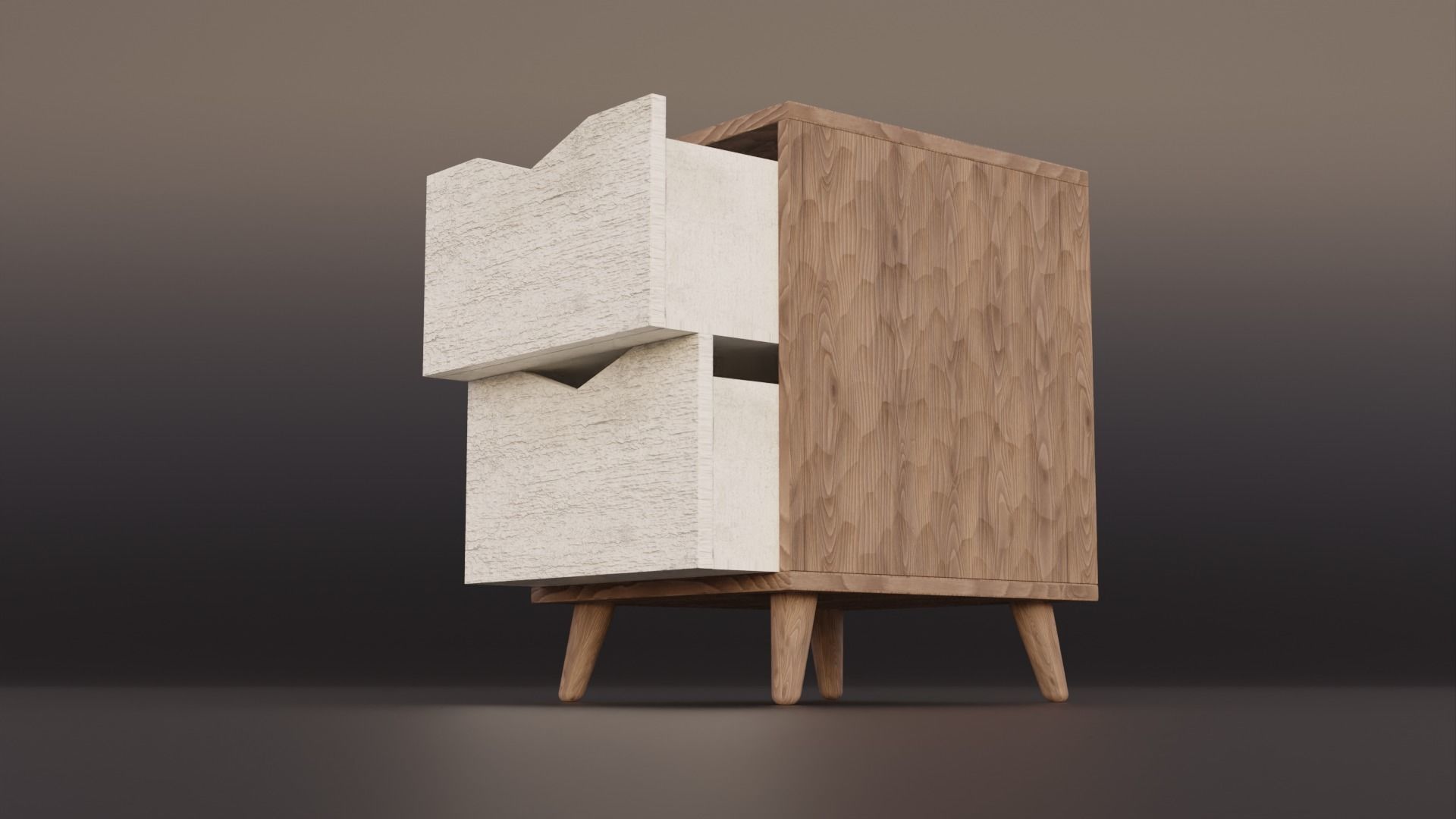 Bedside Drawer modern design free 3D model | CGTrader