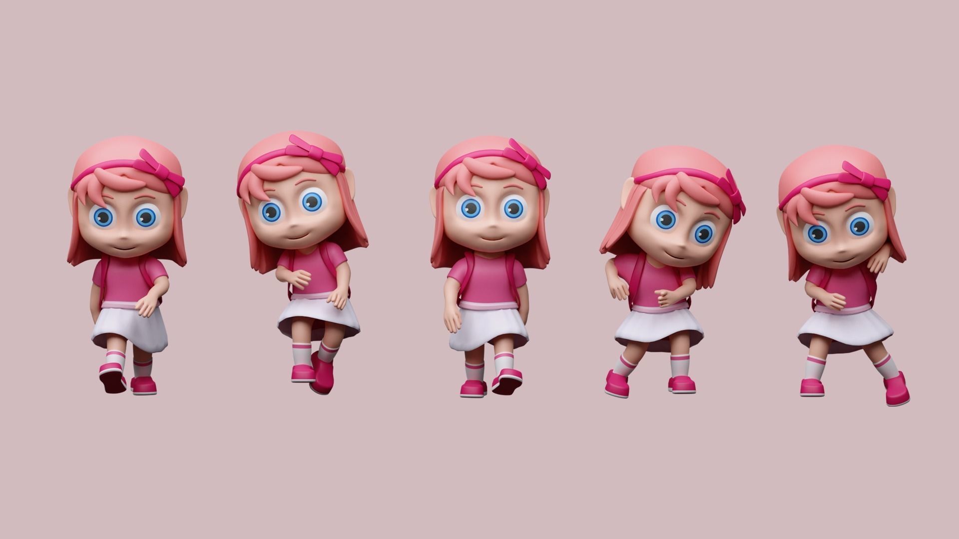 3D model Cartoon characters 2 01 kids VR / AR / low-poly | CGTrader