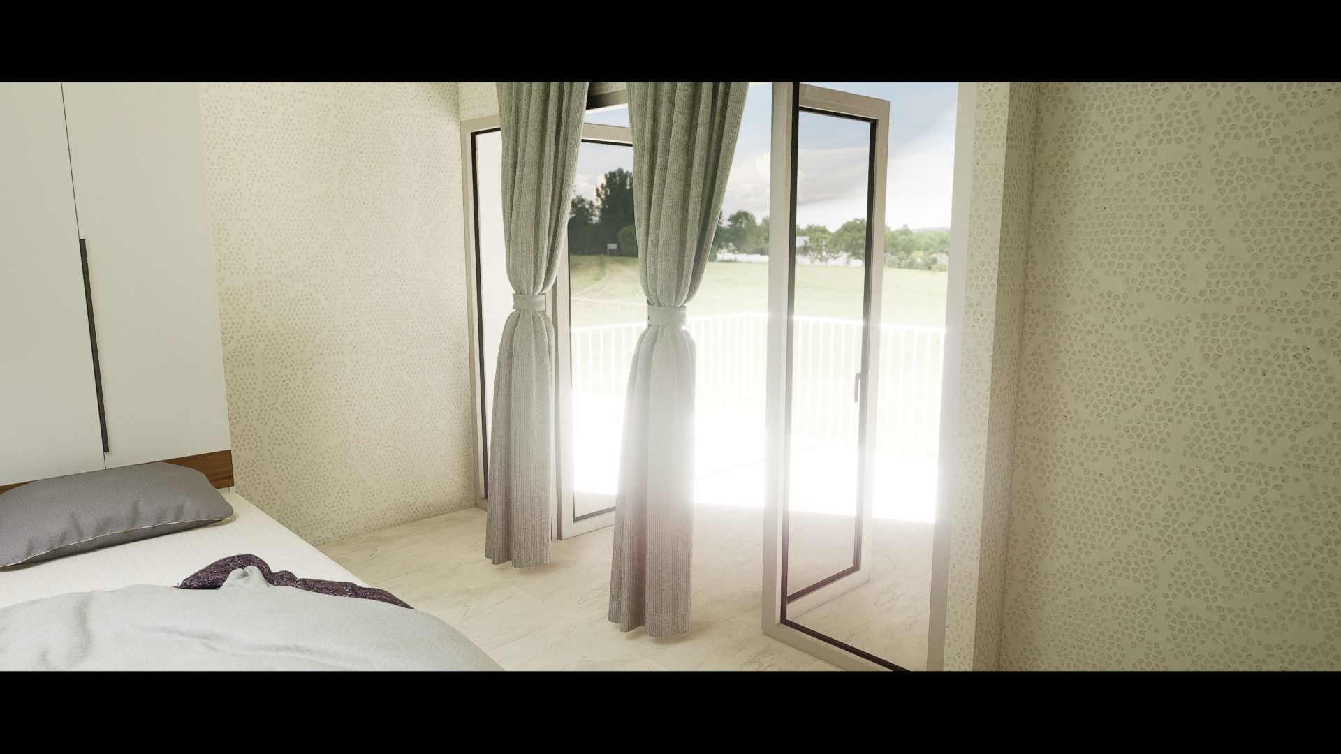 Animated piled Curtain - Slow Wind effect 3D model animated | CGTrader