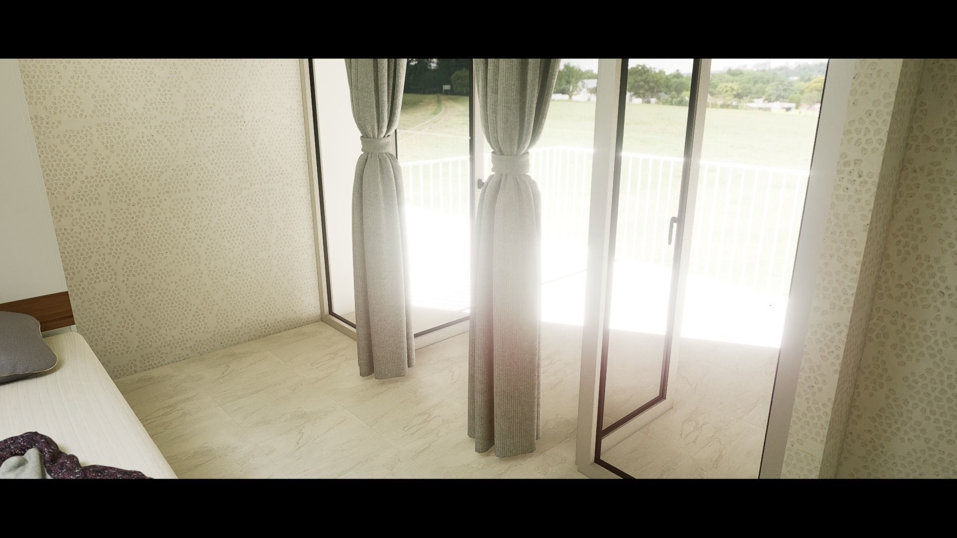 Animated piled Curtain - Slow Wind effect 3D model animated | CGTrader