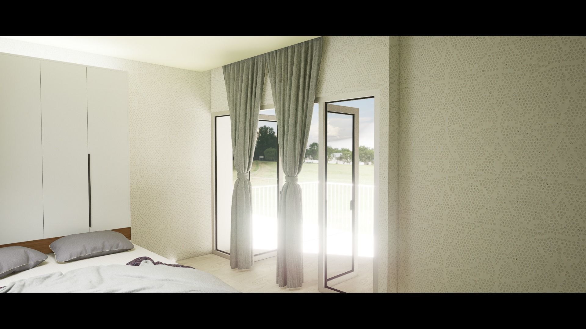 Animated piled Curtain - Slow Wind effect 3D model animated | CGTrader