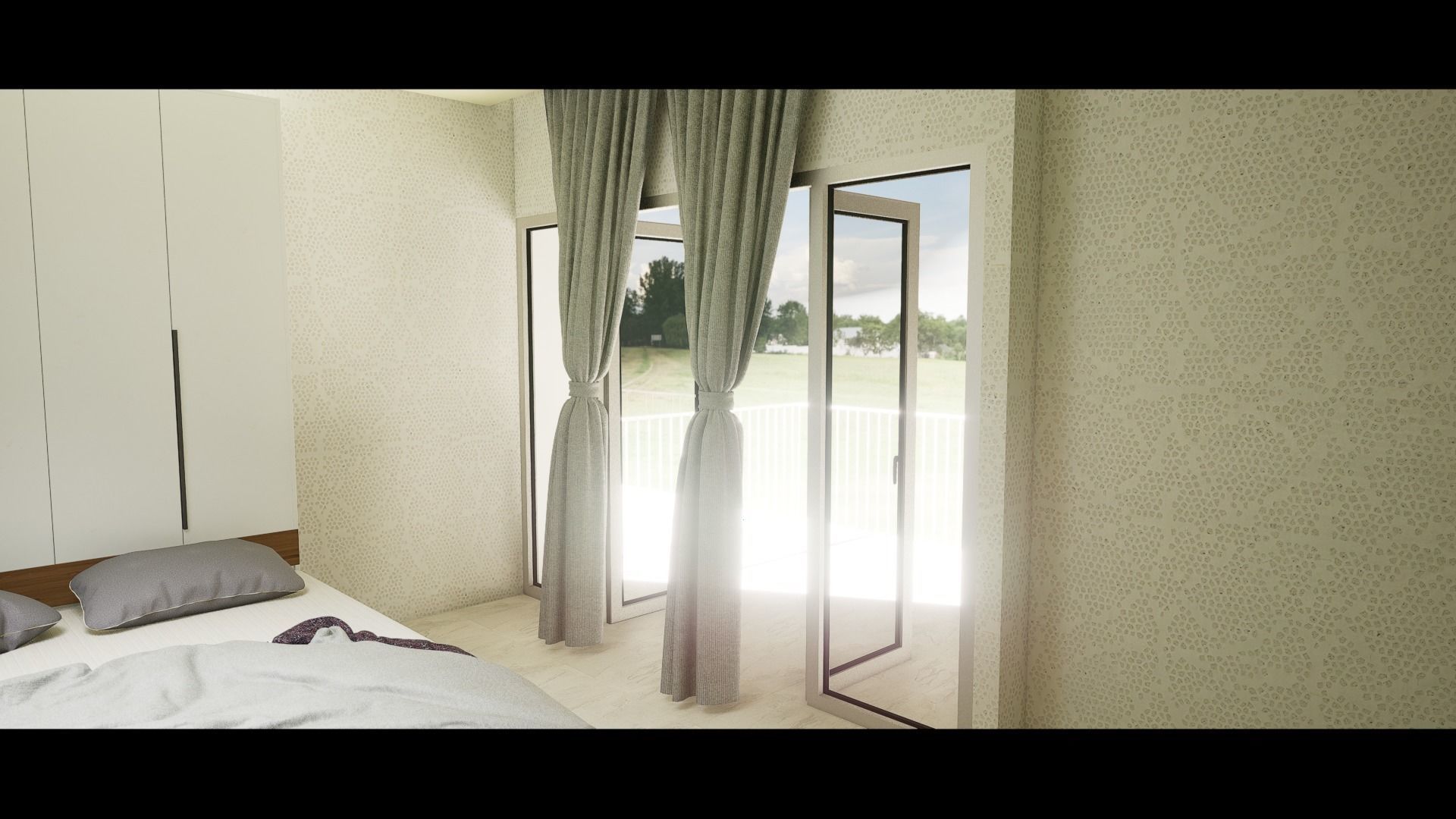 Animated piled Curtain - Slow Wind effect 3D model animated | CGTrader