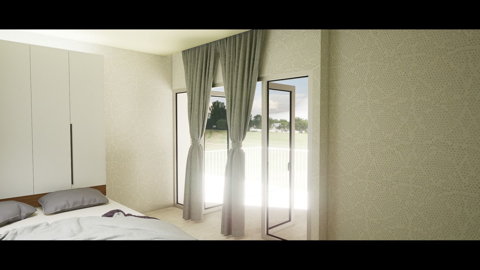 Animated piled Curtain - Slow Wind effect 3D model animated | CGTrader