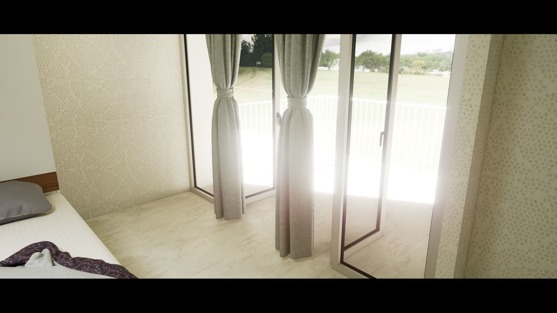 Animated piled Curtain - Slow Wind effect 3D model animated | CGTrader