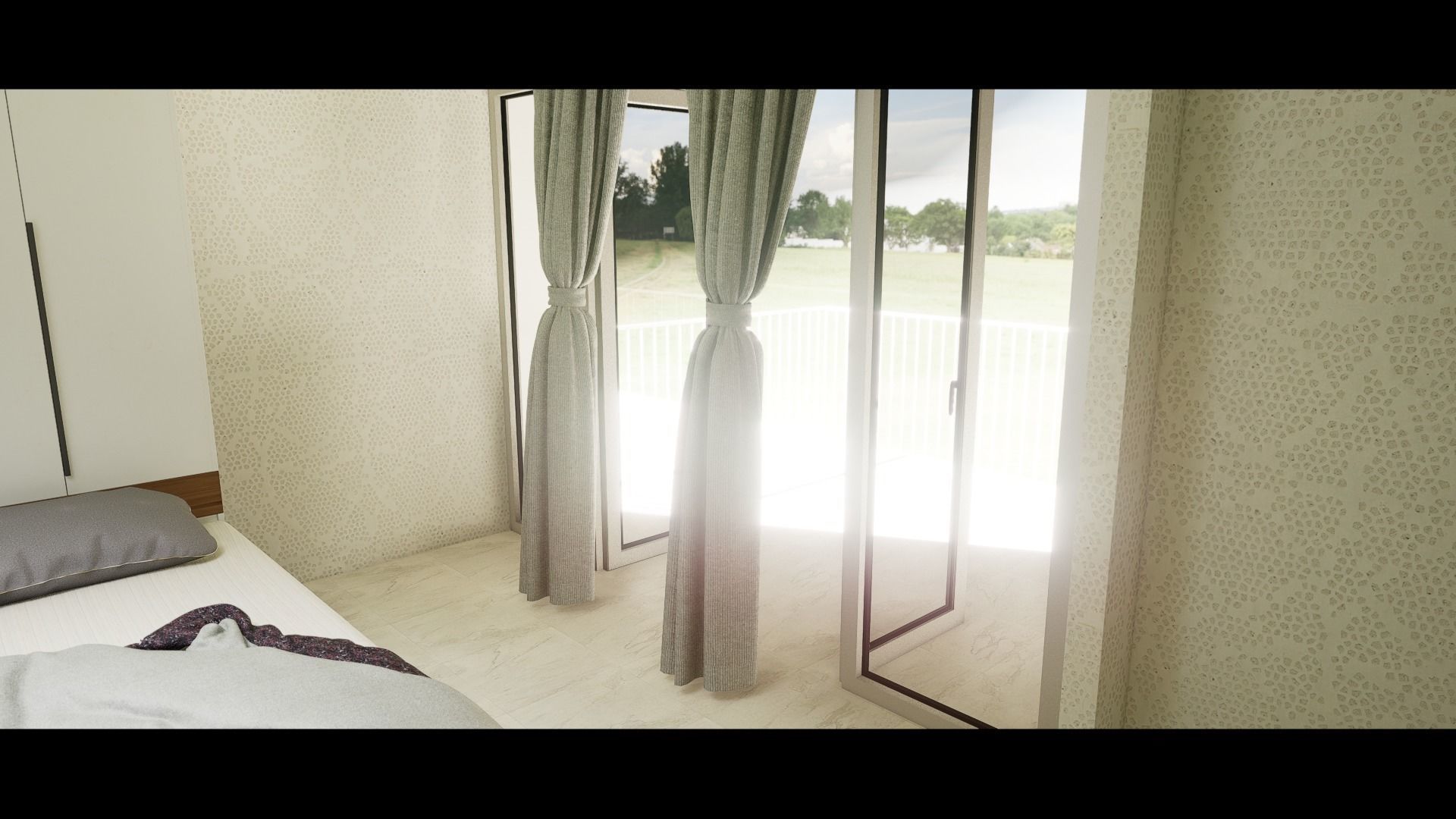 Animated piled Curtain - Slow Wind effect 3D model animated | CGTrader