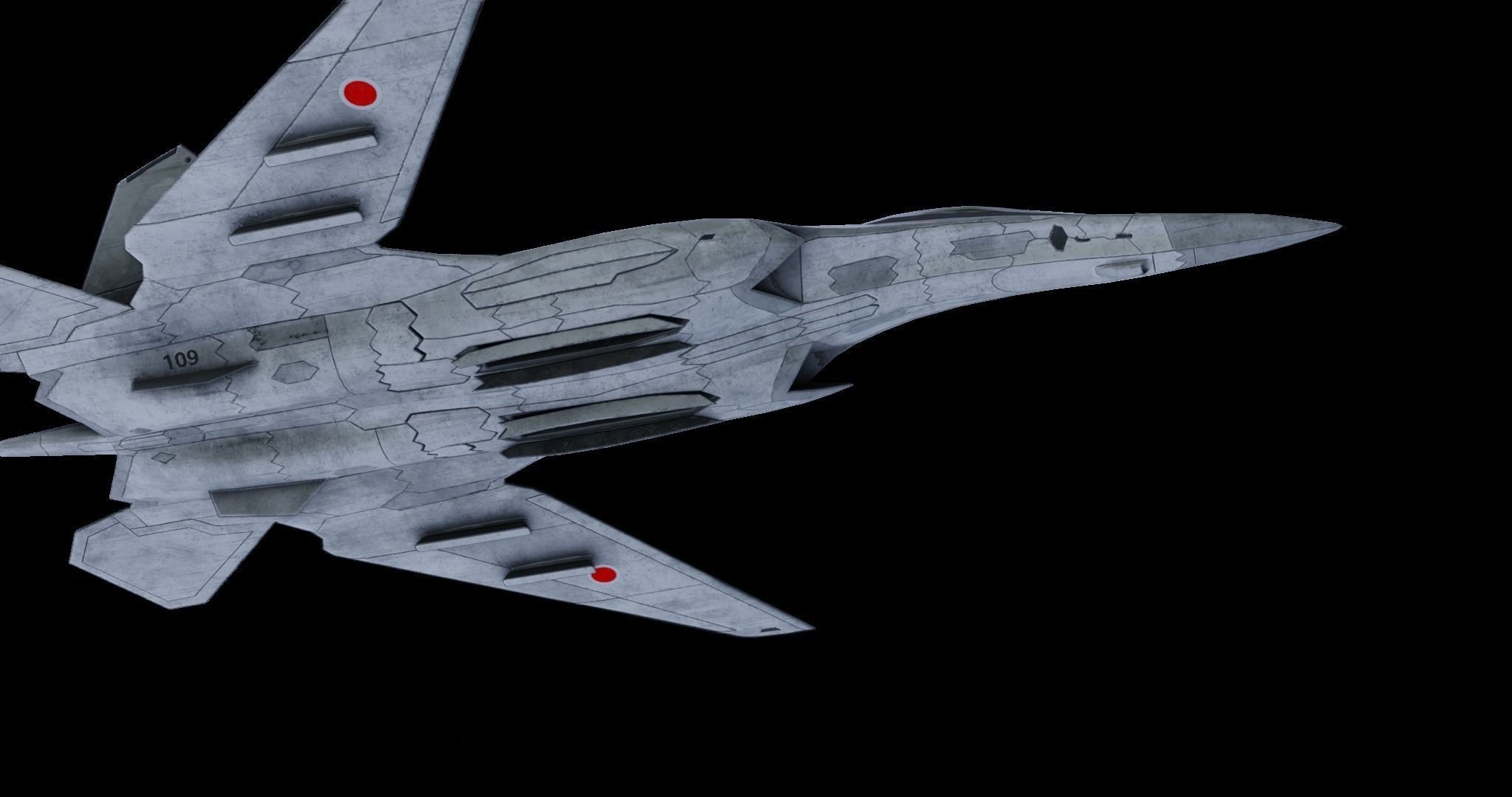 3D model F7-japanese concept fighter jet VR / AR / low-poly | CGTrader