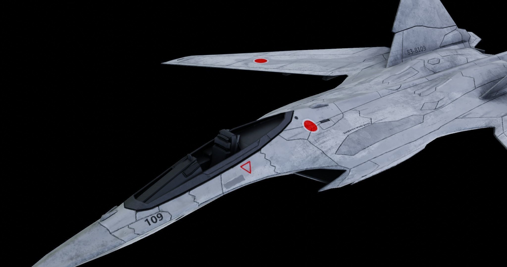 3D model F7-japanese concept fighter jet VR / AR / low-poly | CGTrader