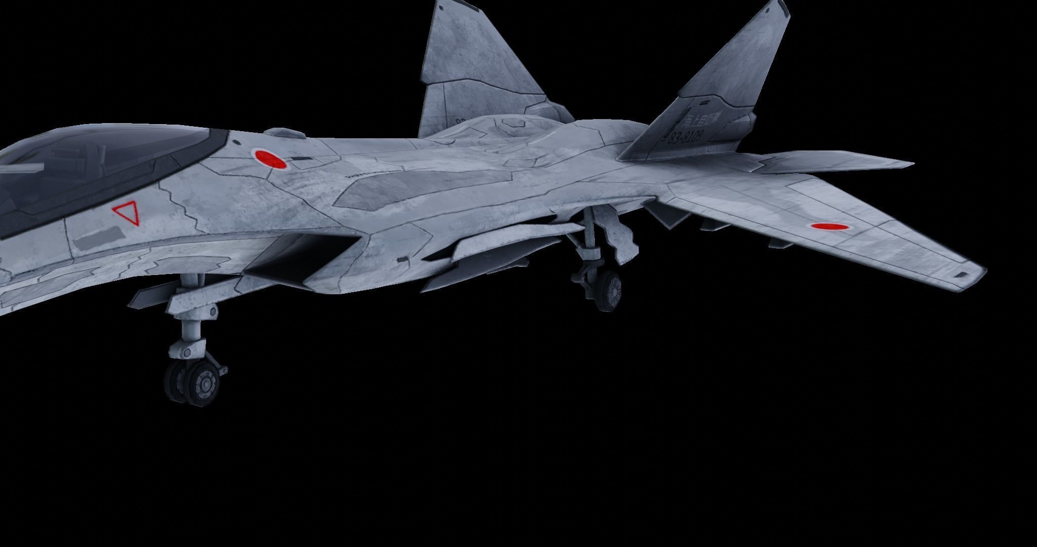 3D model F7-japanese concept fighter jet VR / AR / low-poly | CGTrader