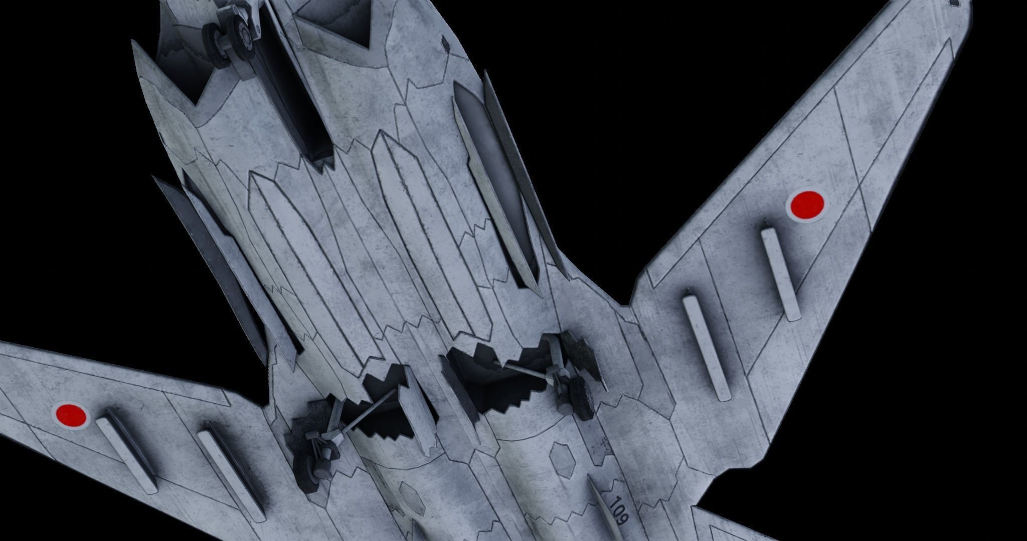 3D model F7-japanese concept fighter jet VR / AR / low-poly | CGTrader