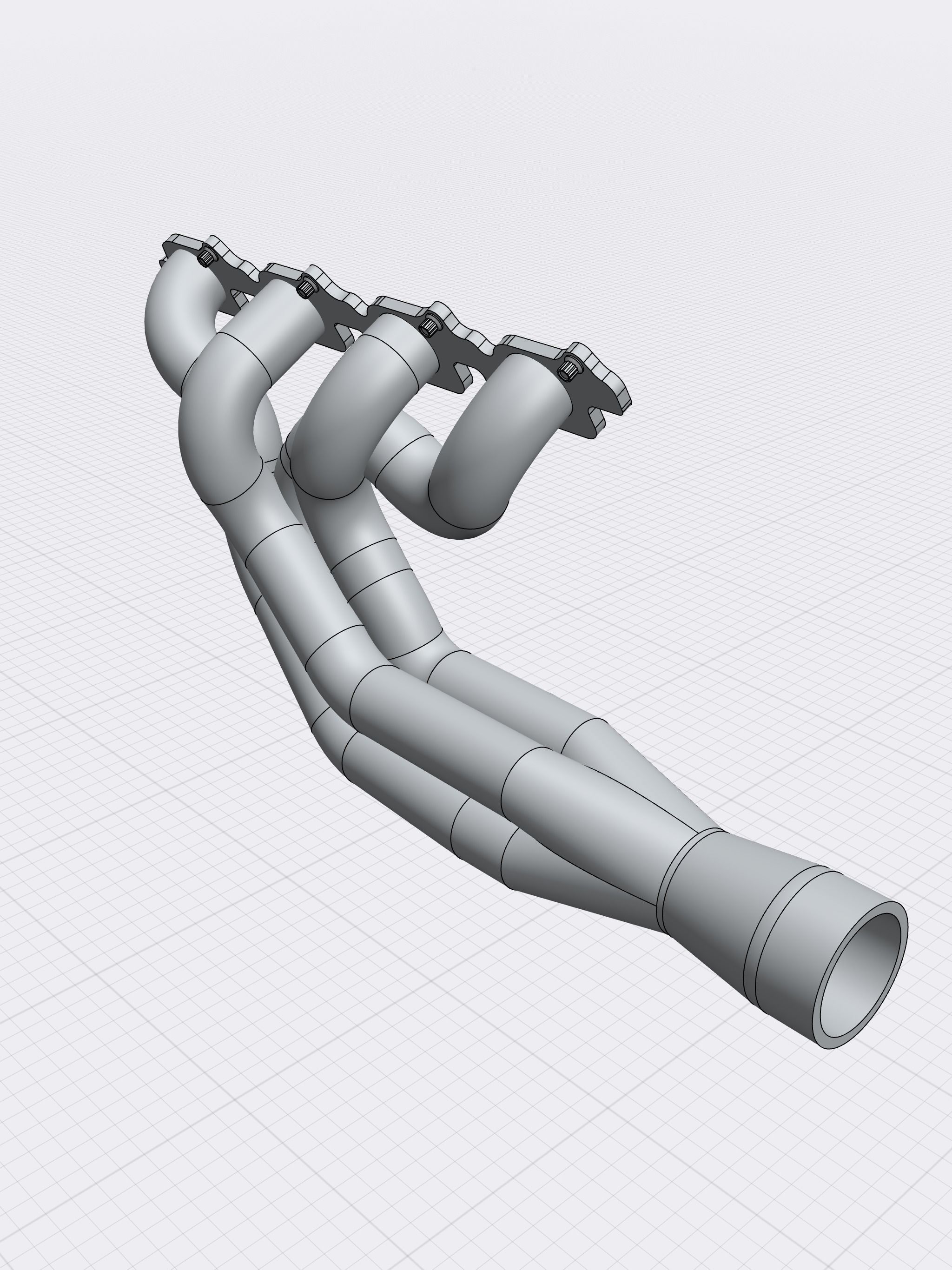 Header 4 into 1 Equal Length with Pro Stock Collector 3D model 3D ...