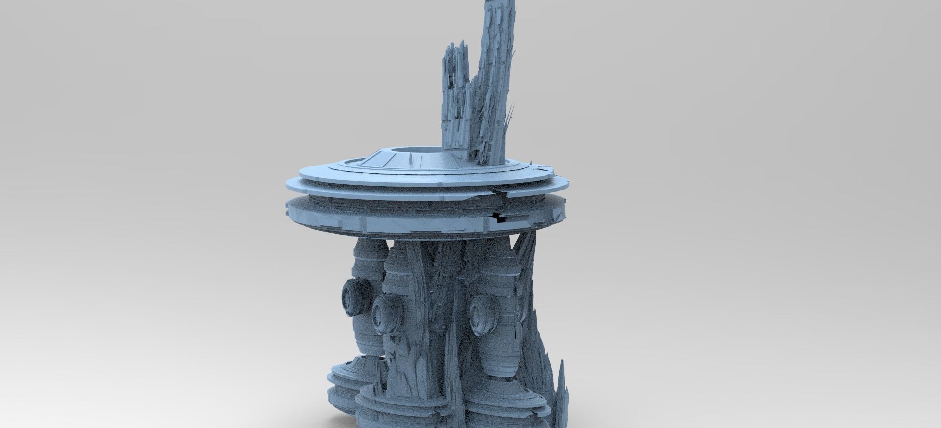 Moon Base Droid Relay Dome Rocks 3D model | CGTrader