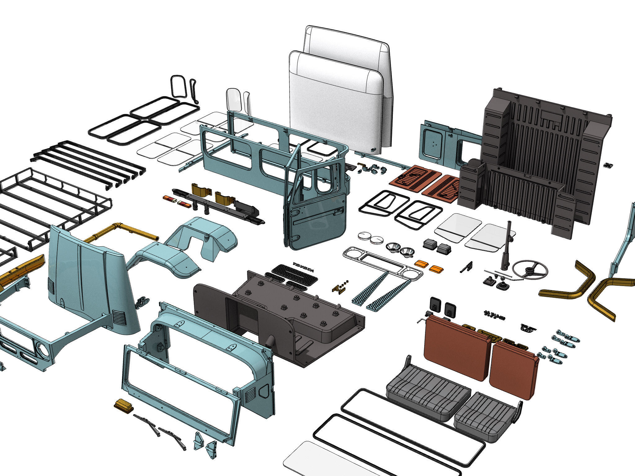 TOYOTA LAND CRUISER FJ45 TROOPY 3D PRINT RC BODY STL FILE 3D model 3D ...