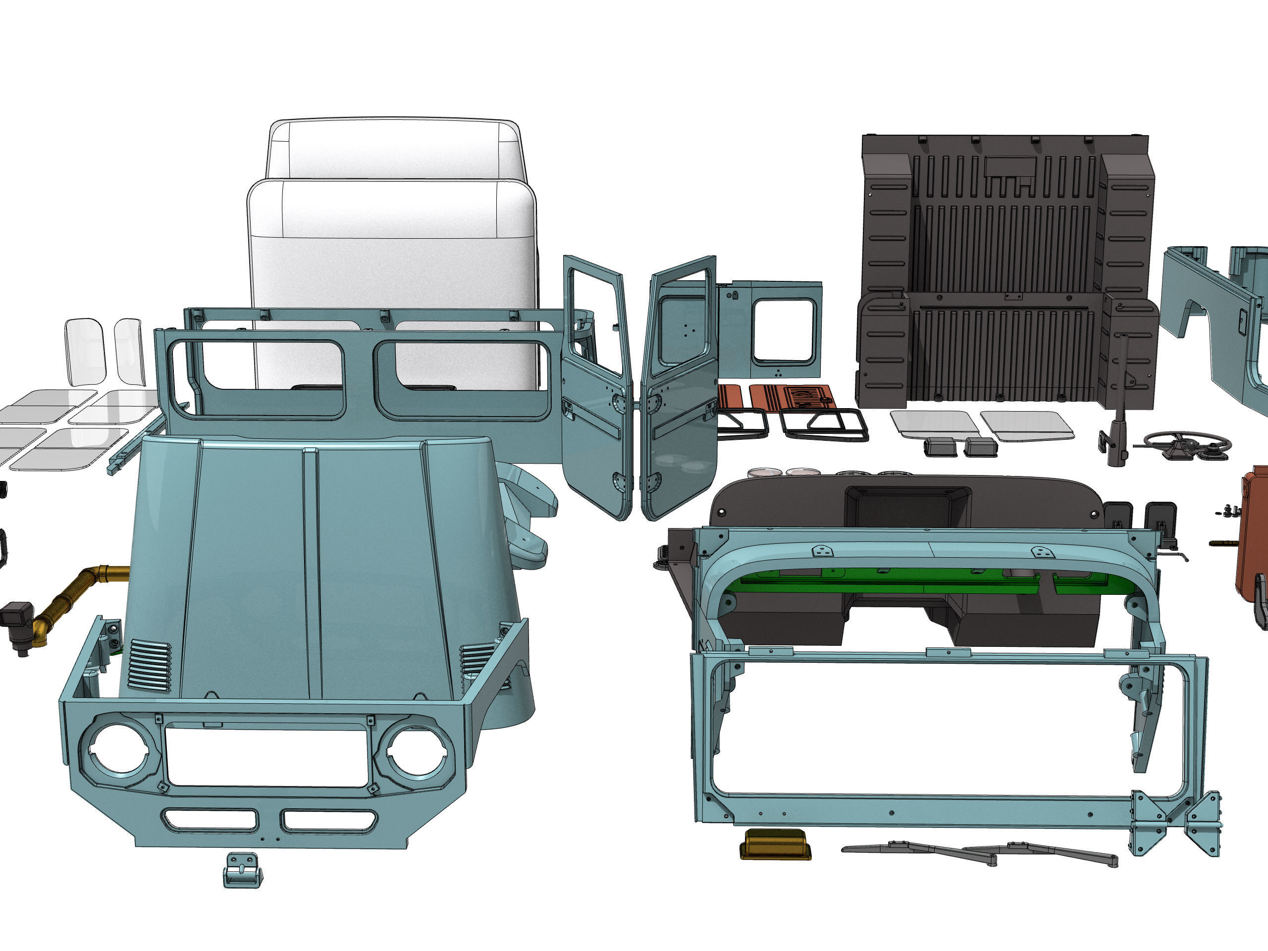 TOYOTA LAND CRUISER FJ45 TROOPY 3D PRINT RC BODY STL FILE 3D model 3D ...