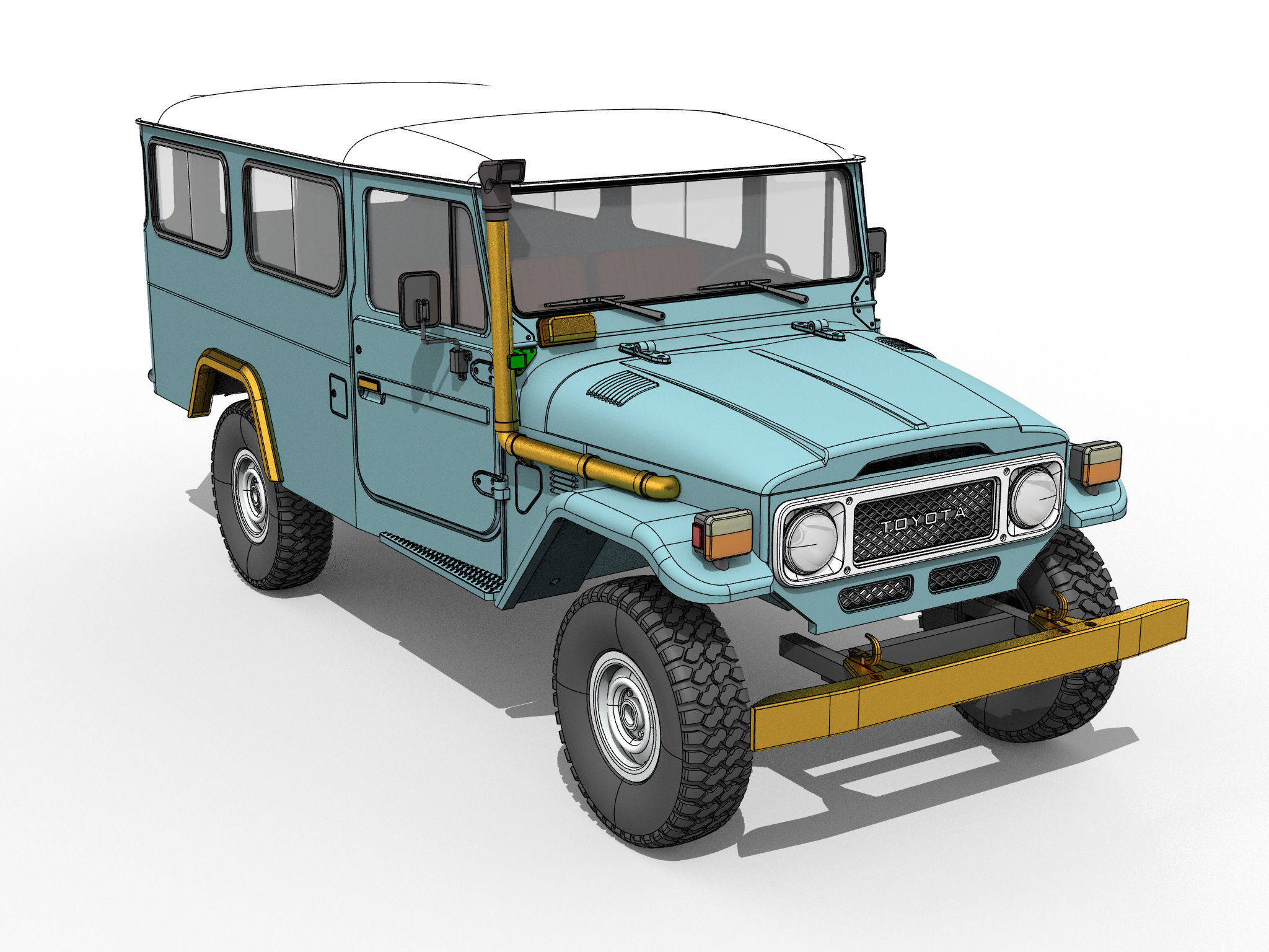 TOYOTA LAND CRUISER FJ45 TROOPY 3D PRINT RC BODY STL FILE 3D model 3D ...