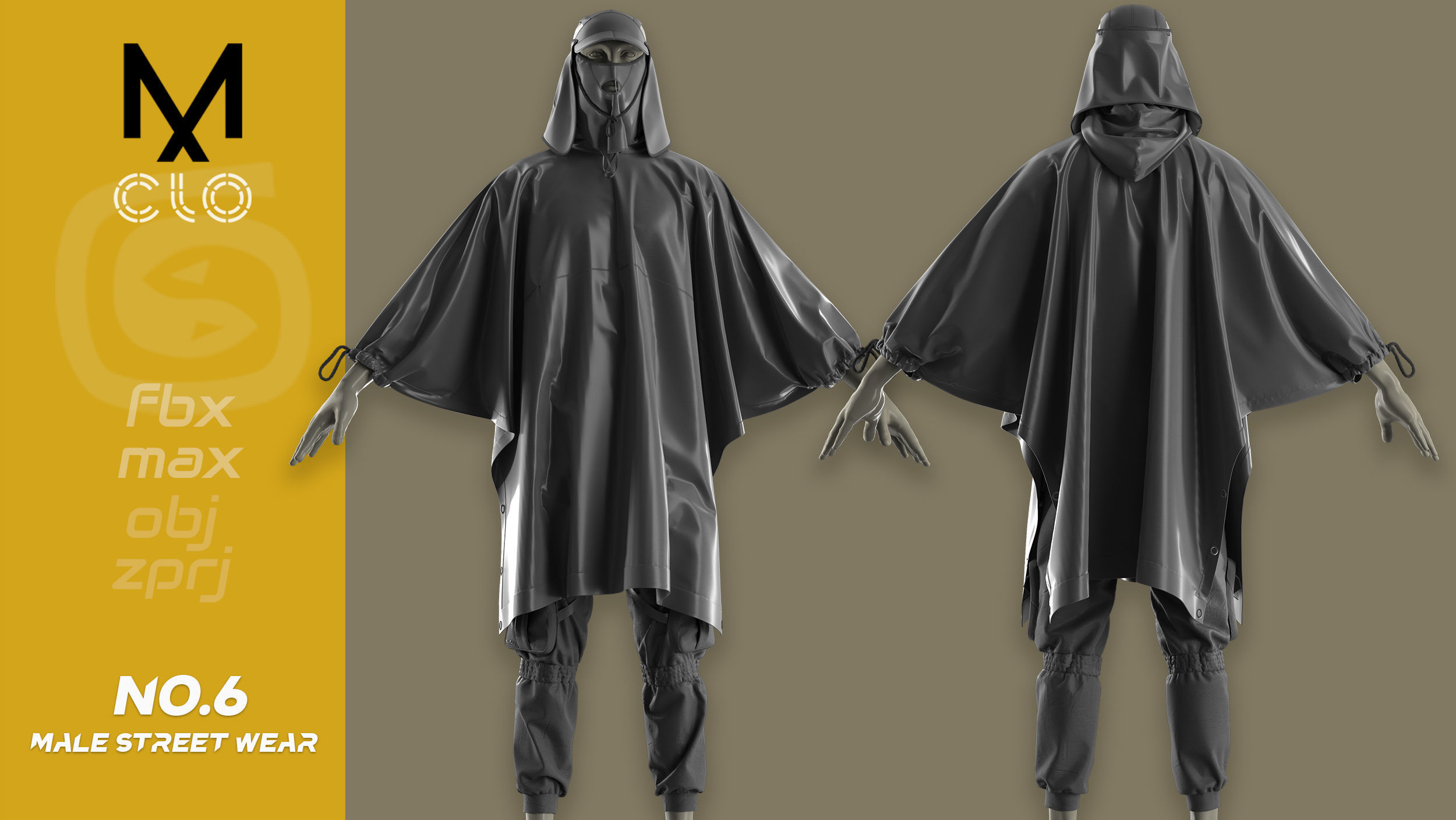 Mens Street outfit Gang Style 3D model | CGTrader