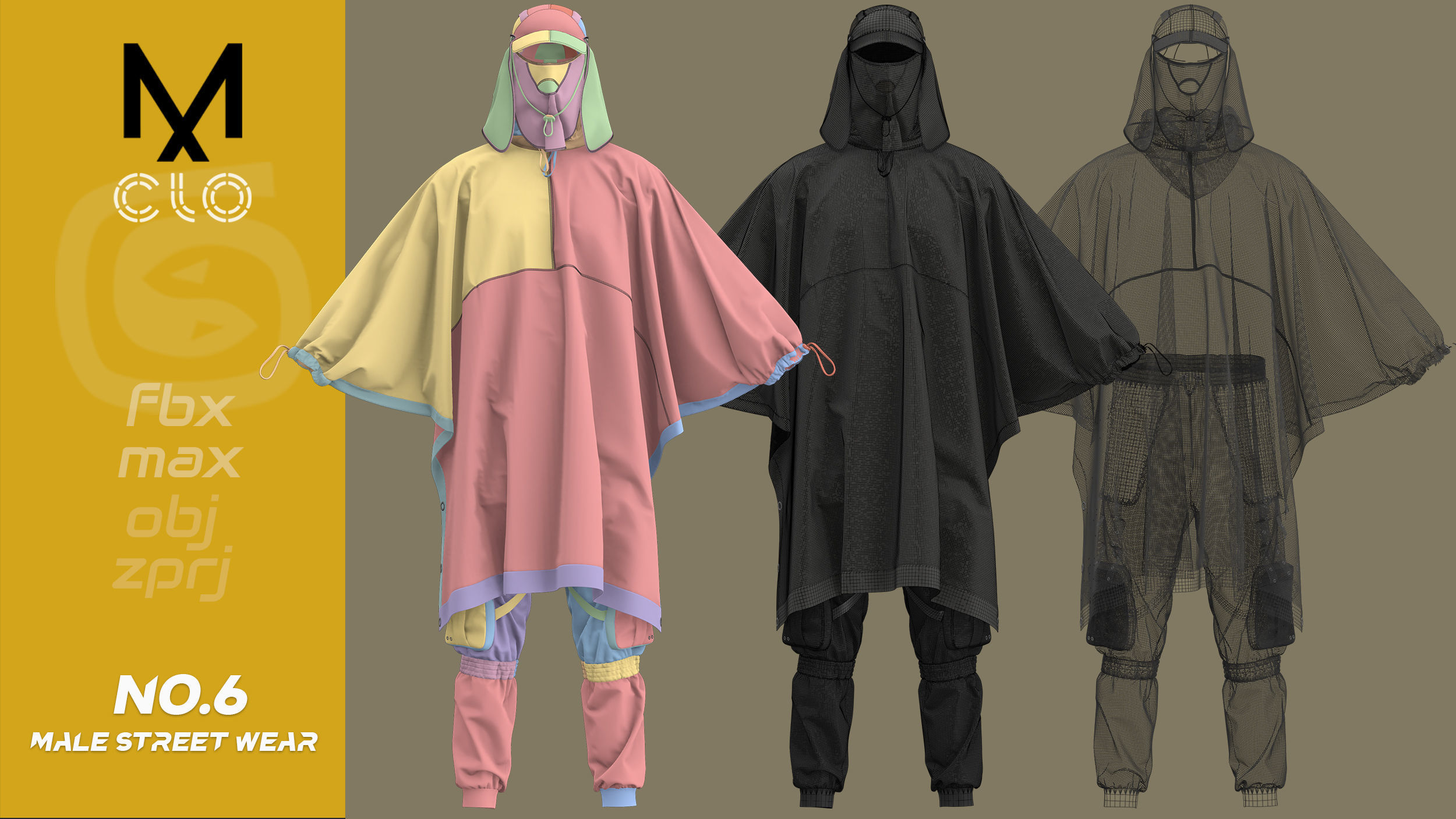 Mens Street outfit Gang Style 3D model | CGTrader