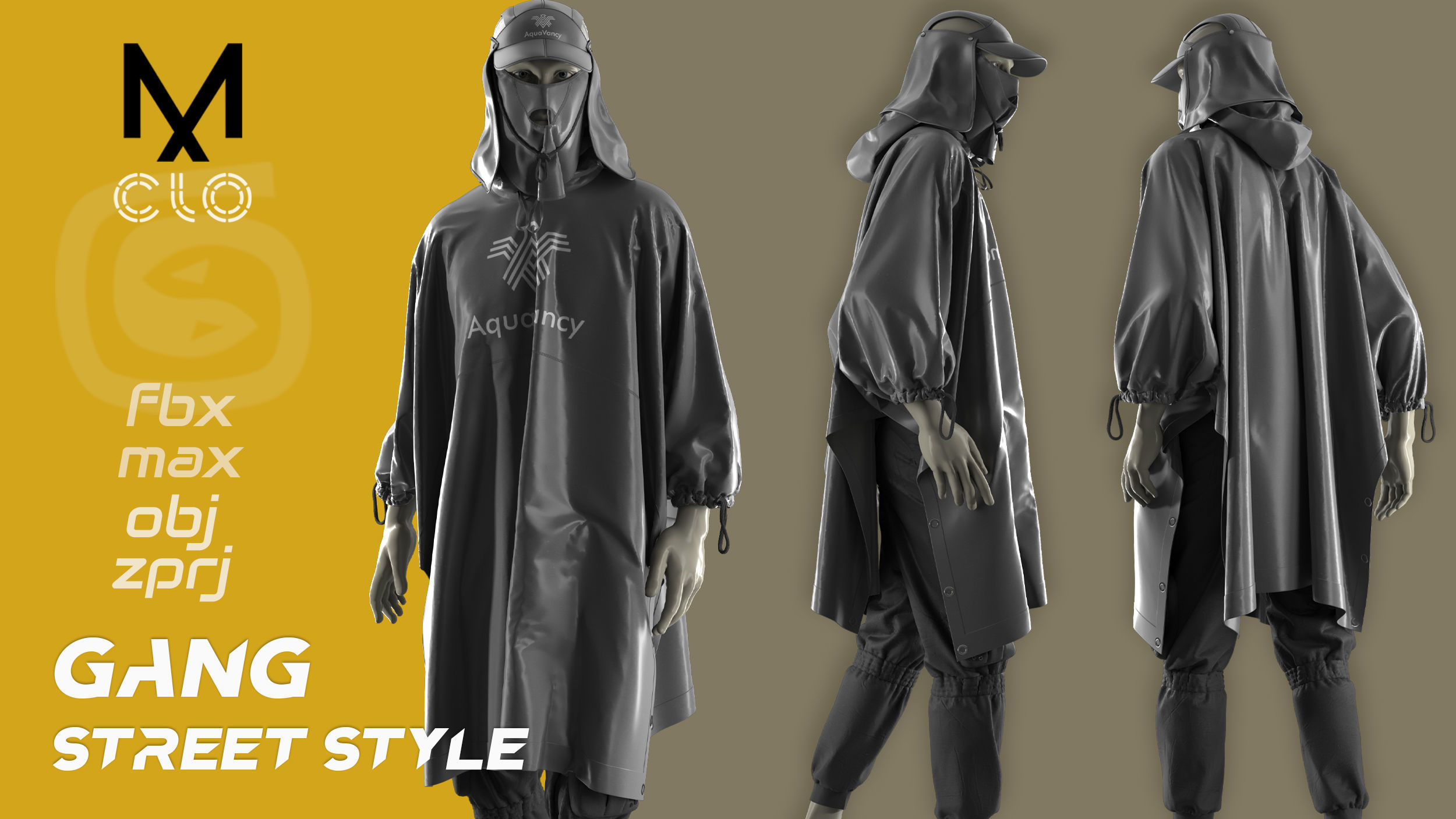 Mens Street outfit Gang Style 3D model | CGTrader