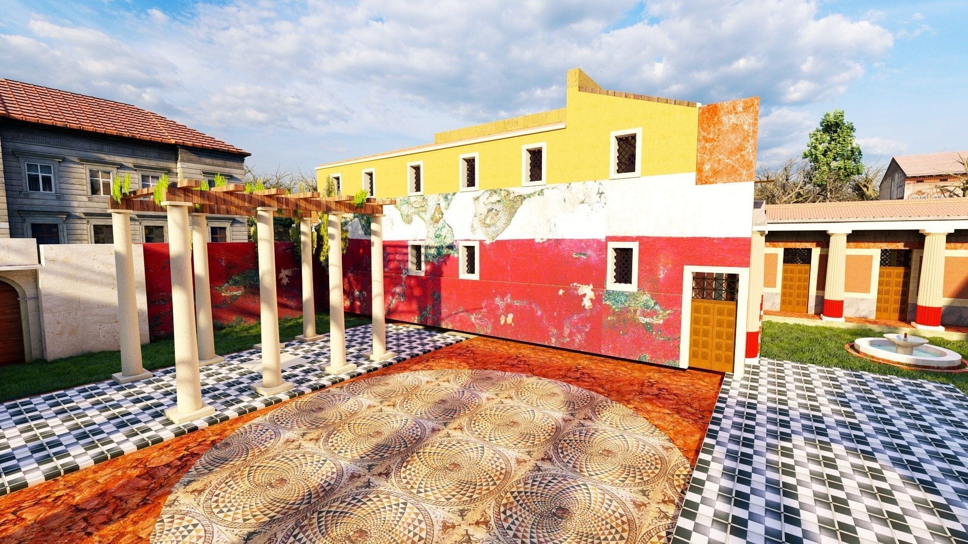 3D model Roman villa well crafted 3D Model with details and textures VR ...
