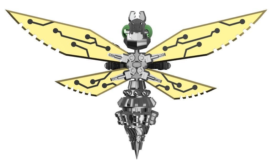 original mechanical wasp twin hornet 3d models 3D model 3D printable ...