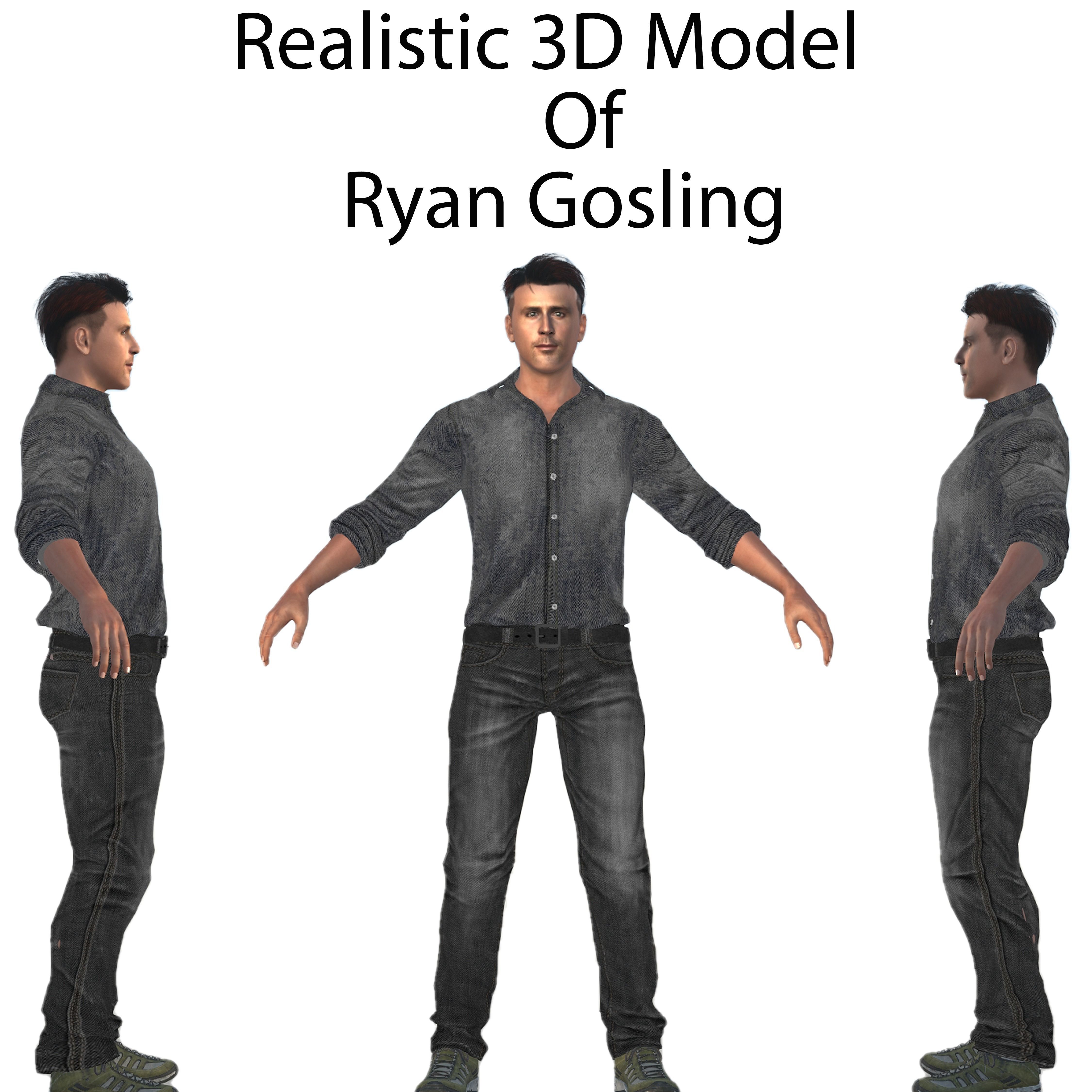 3D model Ryan Gosling VR / AR / low-poly | CGTrader