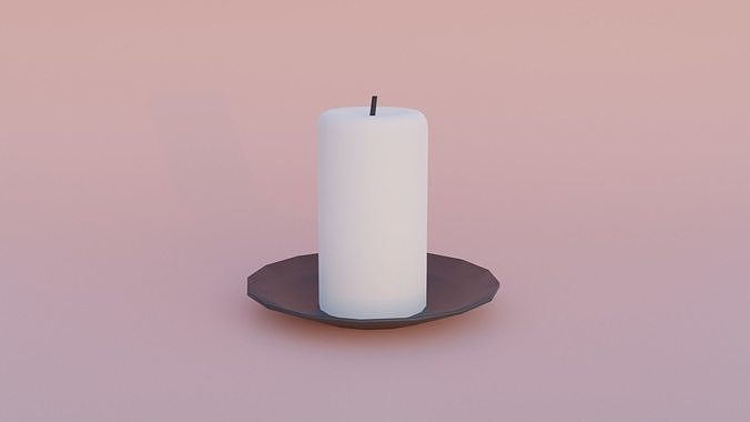 Simple candle free VR / AR / low-poly 3D model | CGTrader
