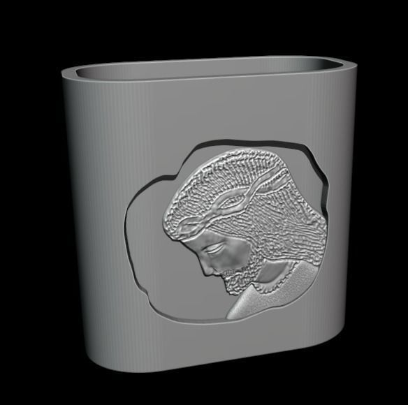 3D Printable Jesus Memorial Flower Container for Cemetery 3D model 3D ...