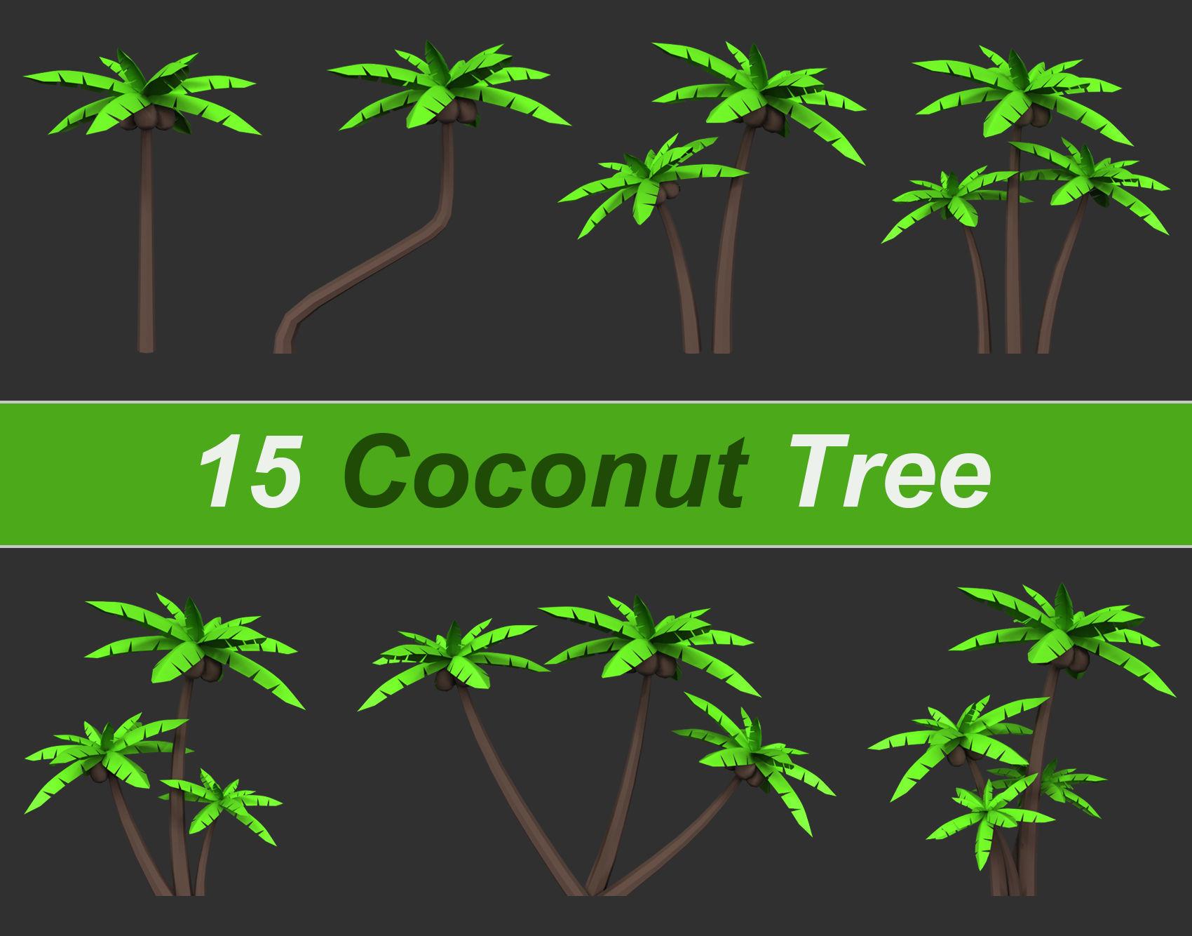 3D model Coconut Tree VR / AR / low-poly | CGTrader