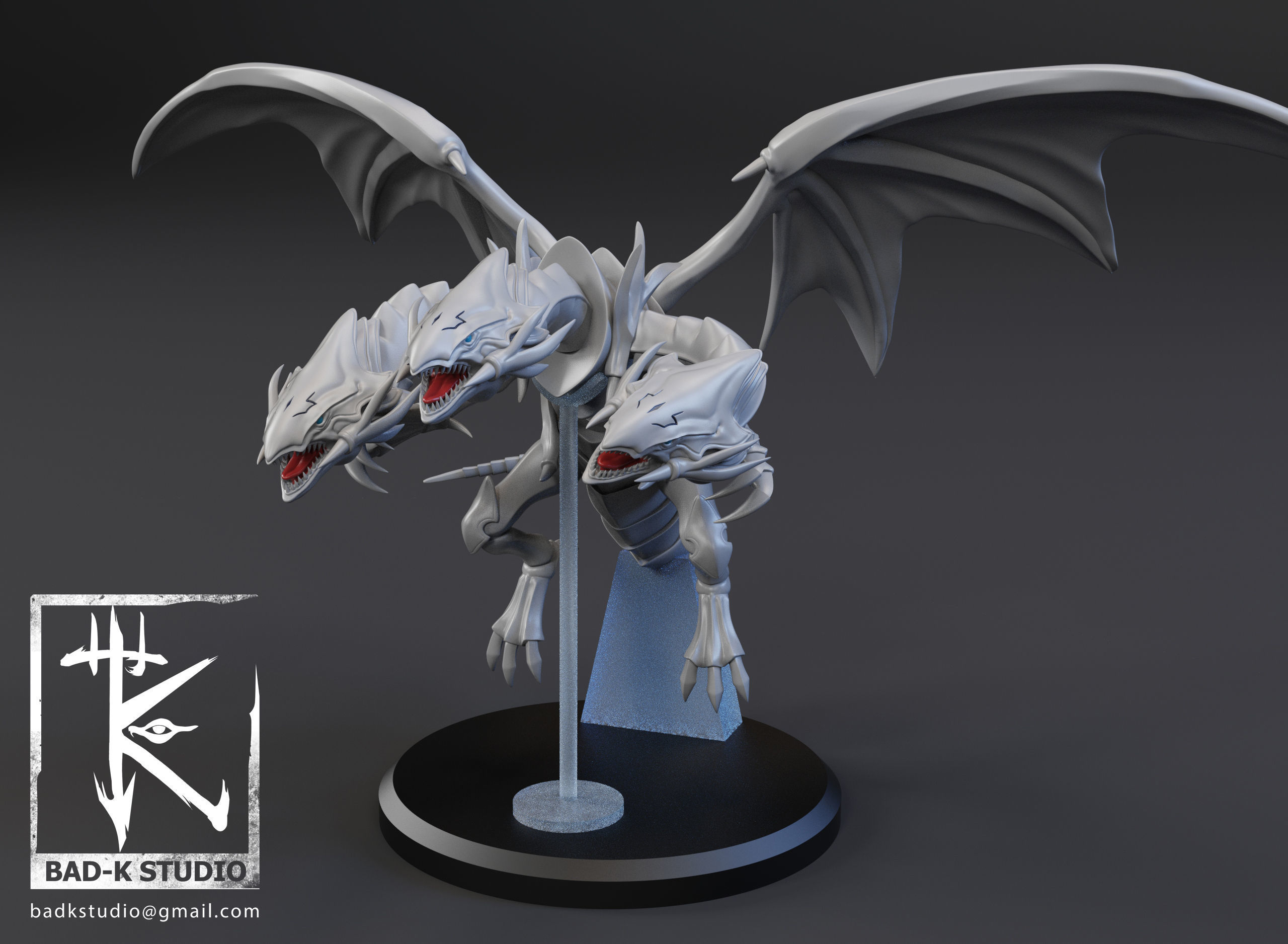 Blue eyes white dragon - Ready to print 3D model 3D model 3D printable ...