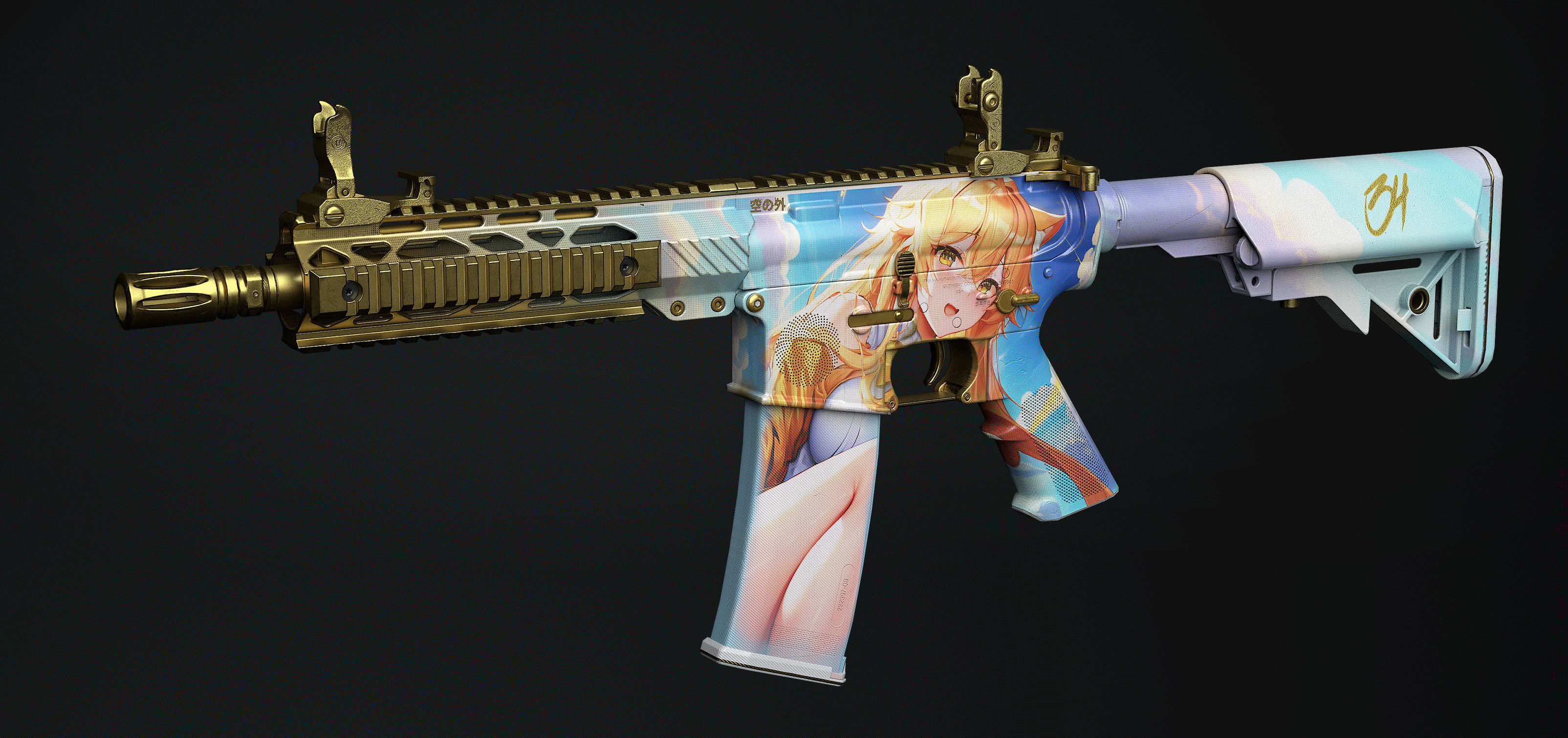 AR15 Anime- assault rifle 3D model | CGTrader