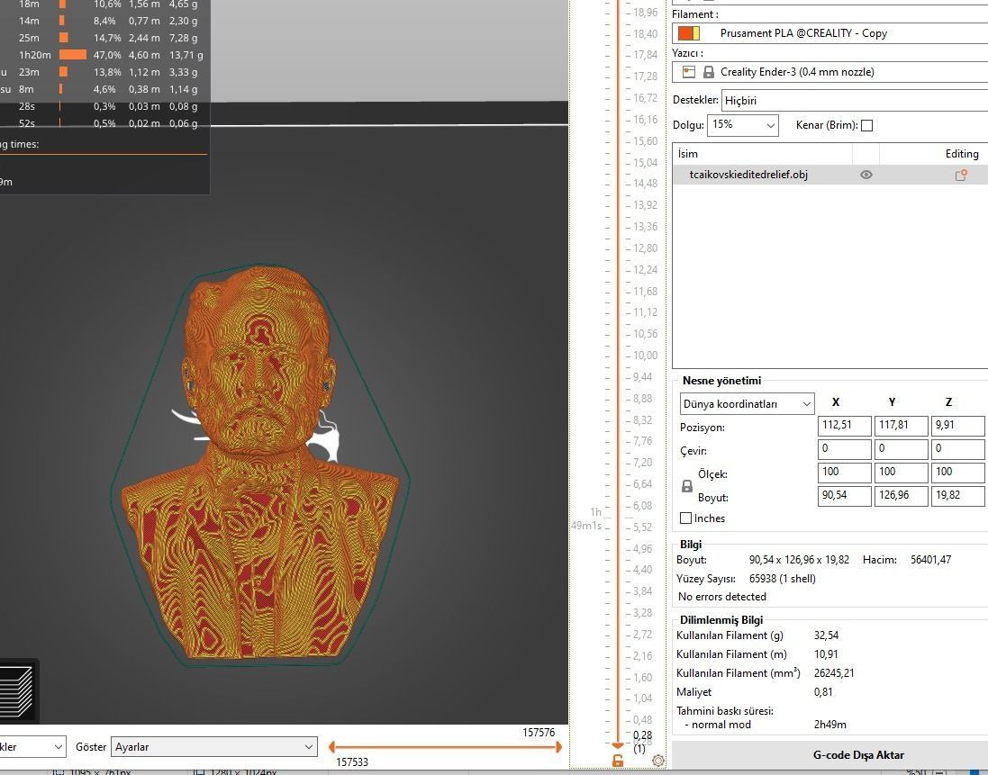Pyotr Ilyich Tchaikovsky Relief 3D model 3D printable | CGTrader
