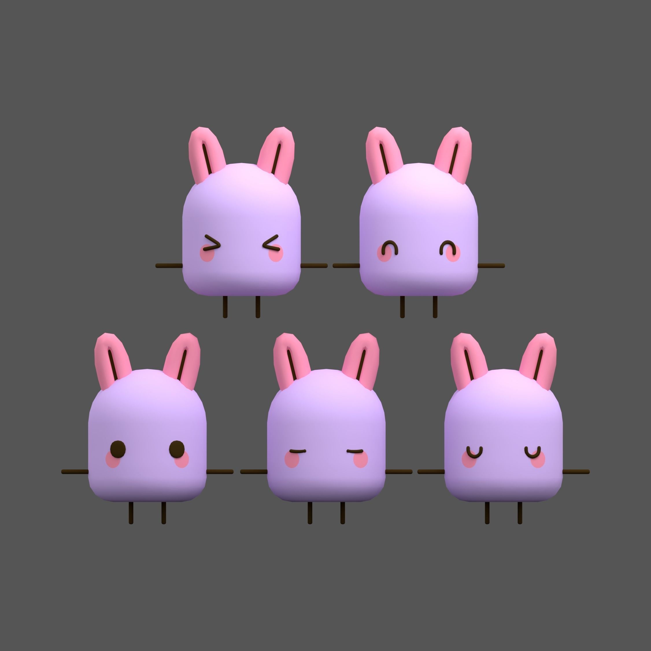 3D model Cute Character 3d Packs - Low-poly 3D Models VR / AR / low ...