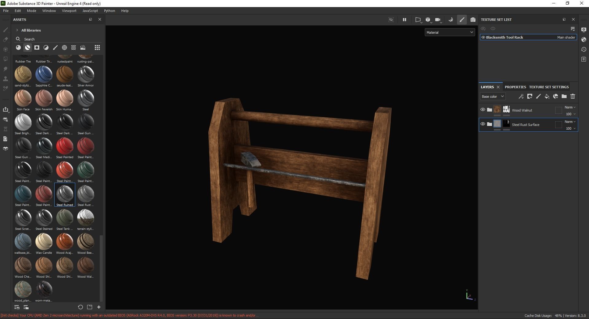 3D model Blacksmith Tool Rack 3D Model VR / AR / low-poly | CGTrader