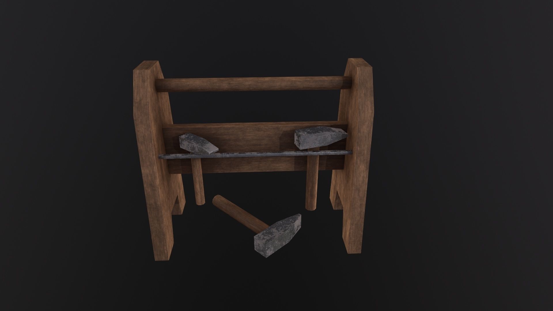 3D model Blacksmith Tool Rack 3D Model VR / AR / low-poly | CGTrader