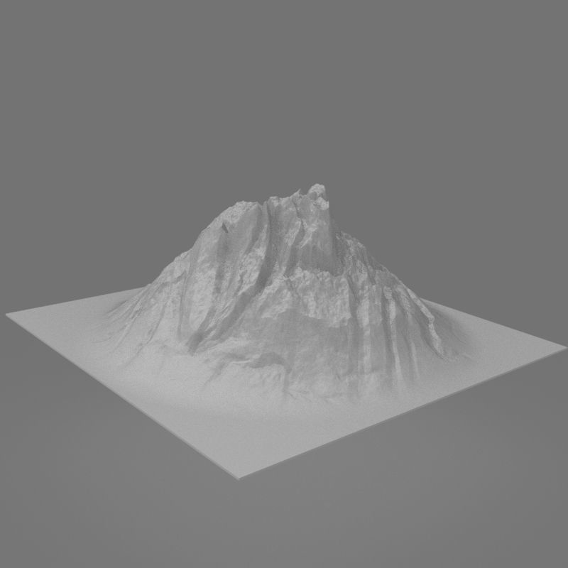 Volcano Landscape 3D model 3D printable | CGTrader