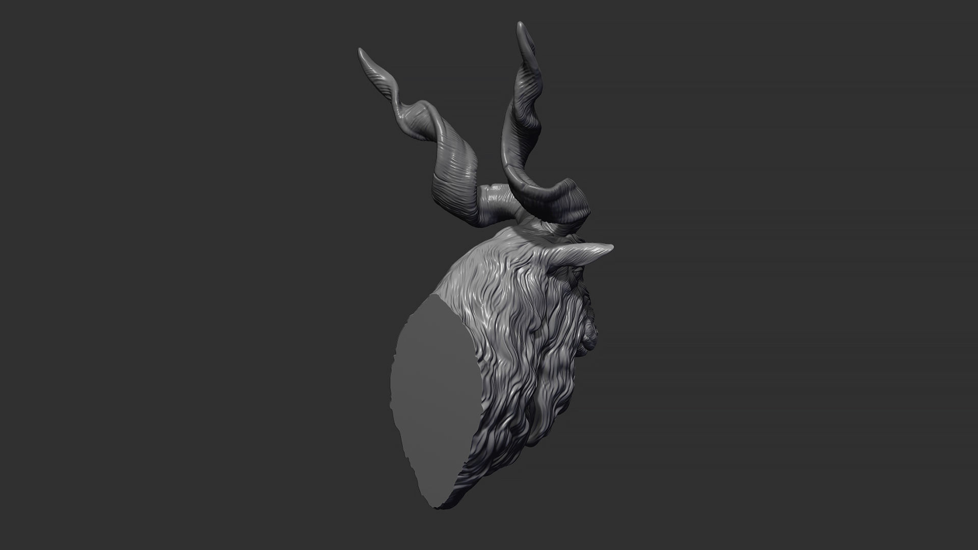 Markhor goat head 3D model 3D printable | CGTrader