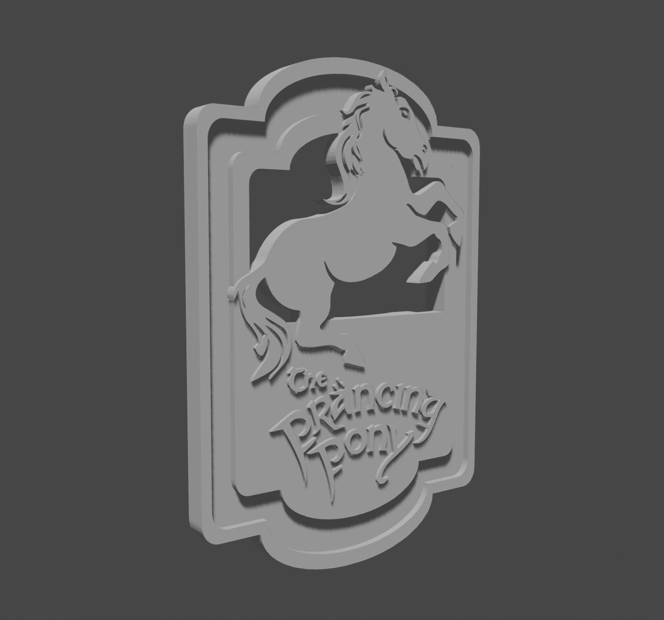 The Prancing Pony sign - LotR 3D model 3D printable | CGTrader