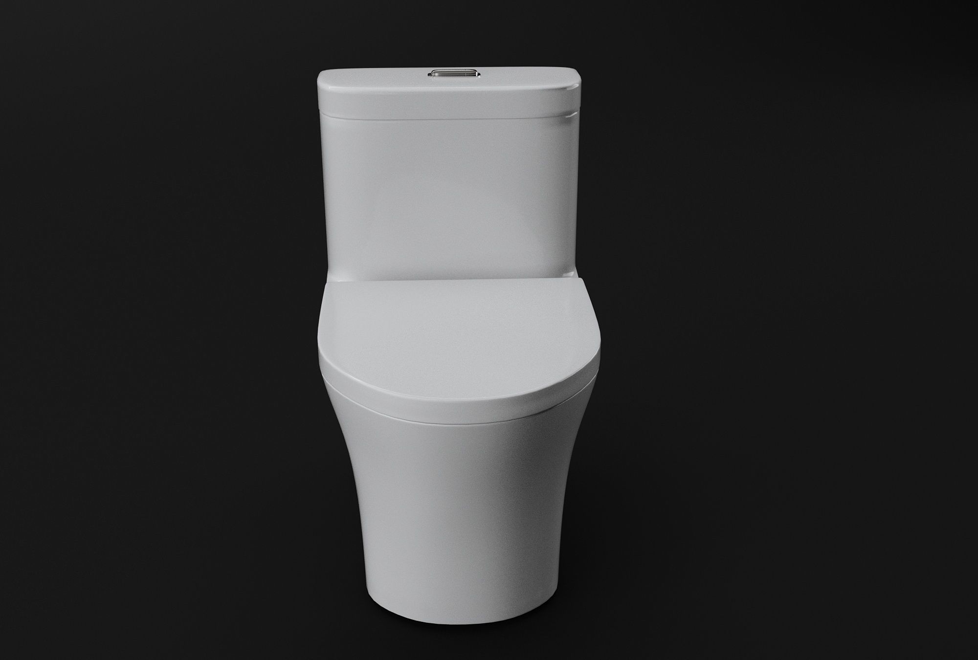 832 White Siphonic One Piece Toilet 3D model | CGTrader