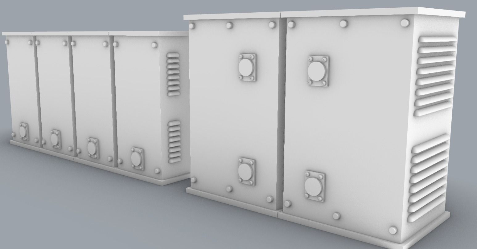 3D model Storage Cabinet Set VR / AR / low-poly | CGTrader