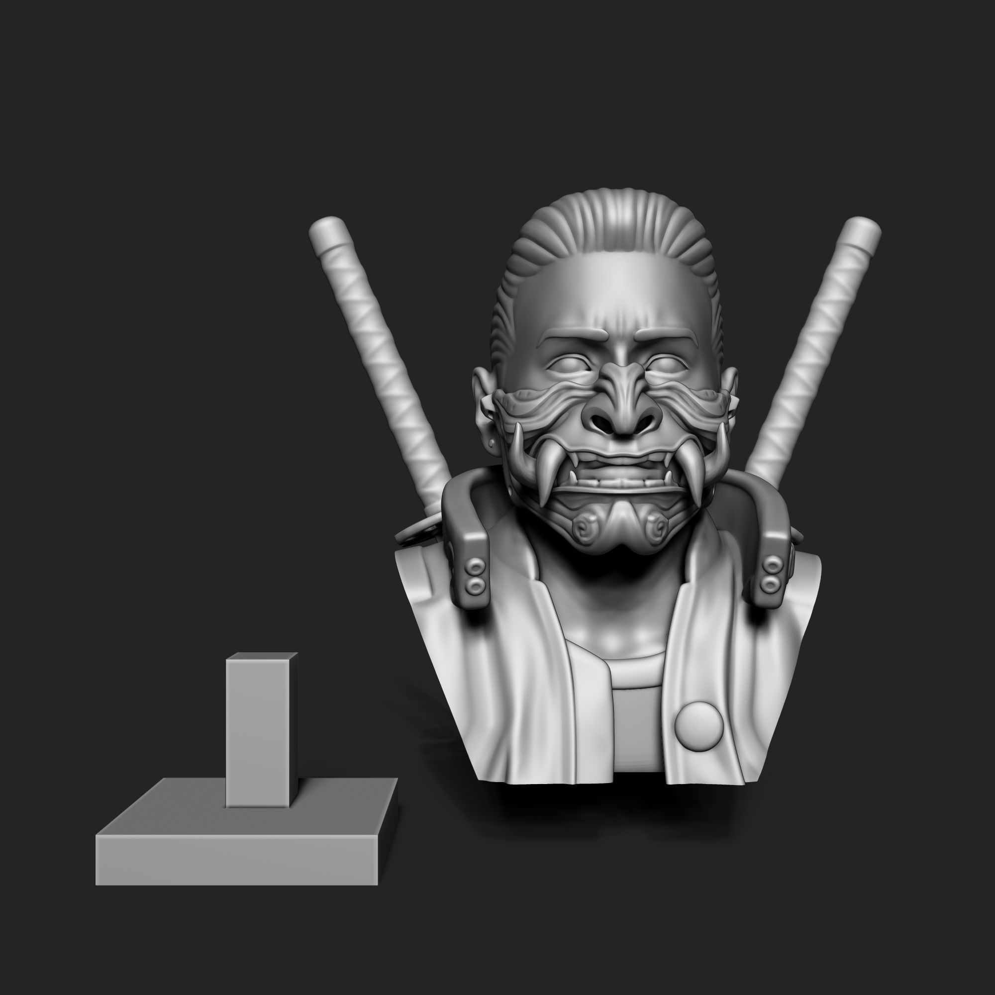 Samurai Bust 3D model 3D printable | CGTrader