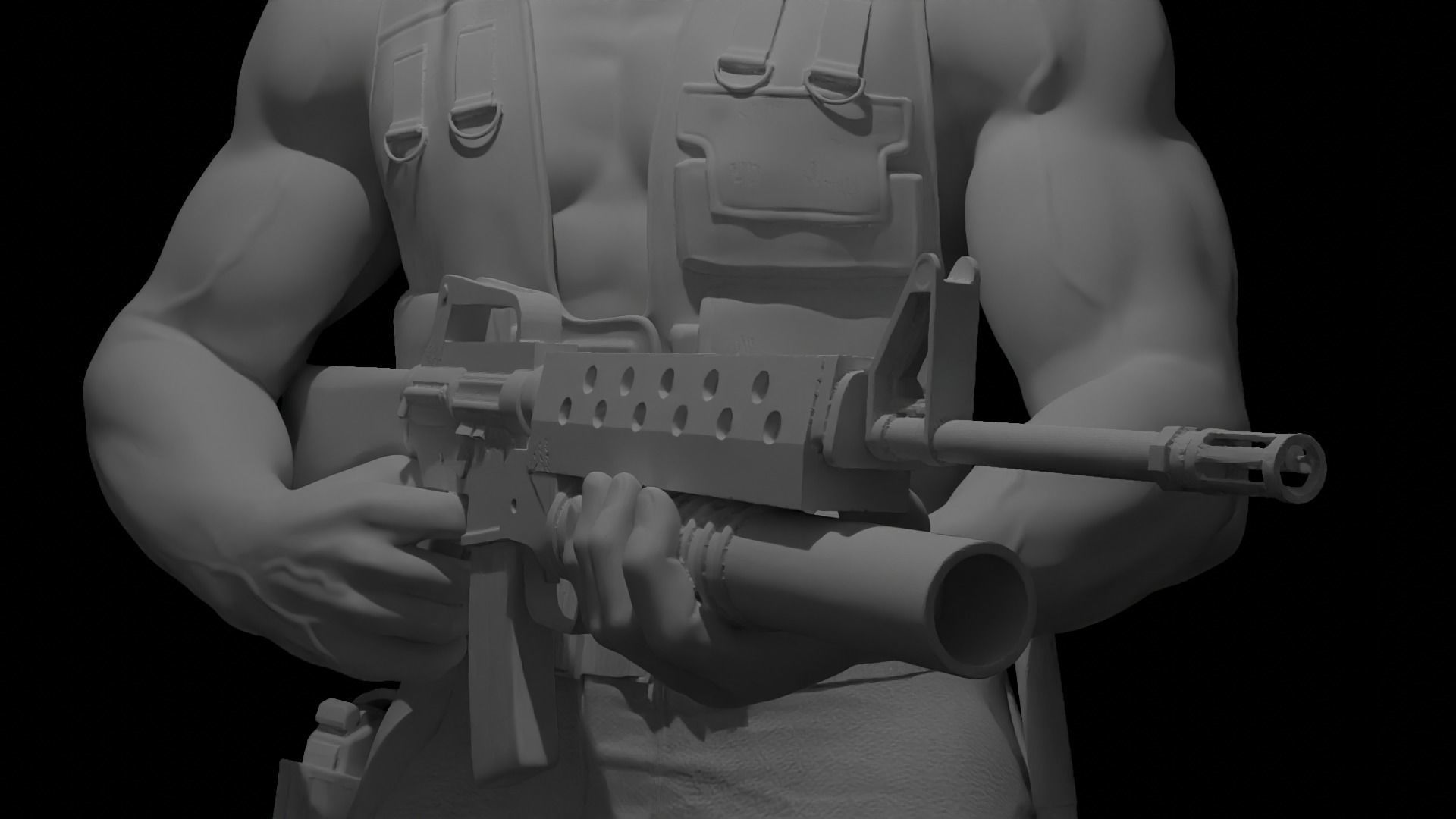 Arnold Schwarzenegger Predator 3D Printable Model 3D model 3D printable ...